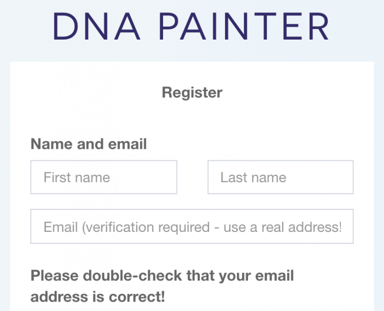 Register at DNA Painter: every step | DNA Painter Blog