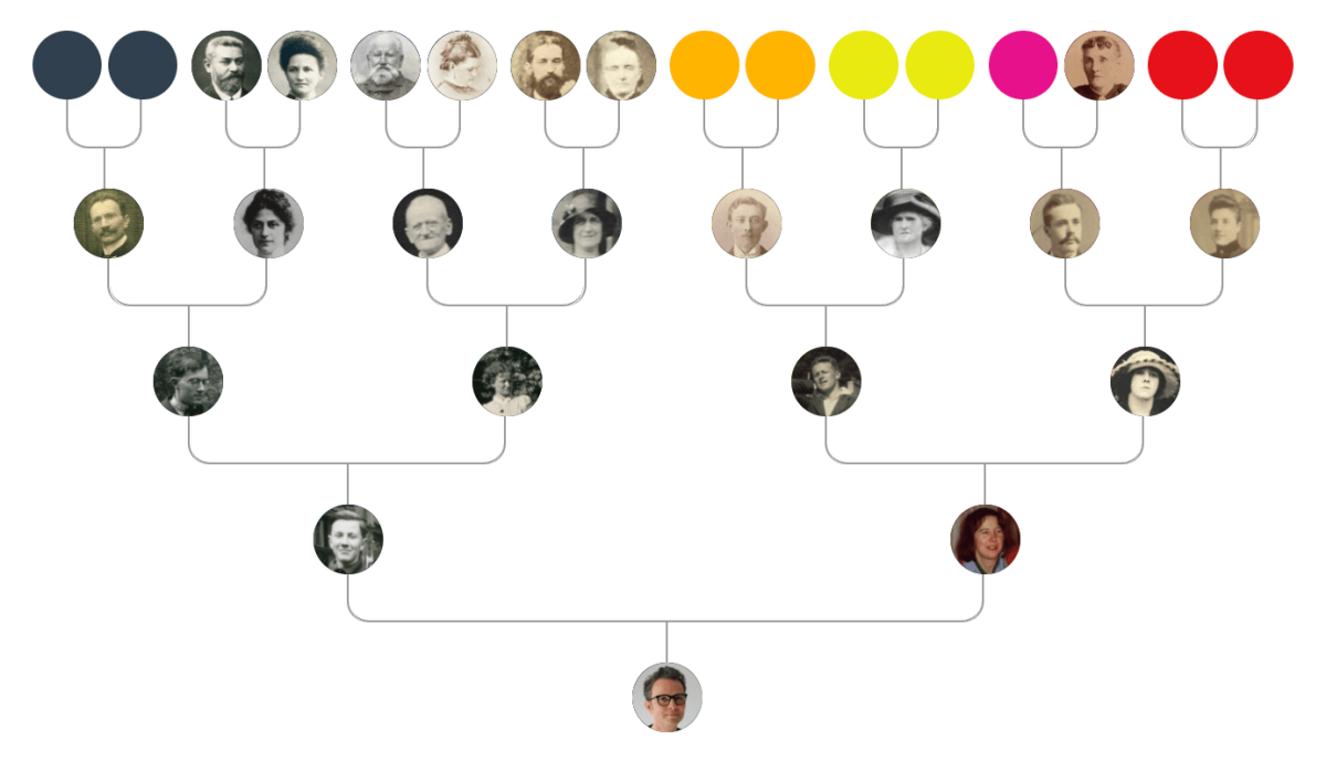 Enhanced ancestral trees: Brick Walls, Pictures and Dots | DNA Painter Blog