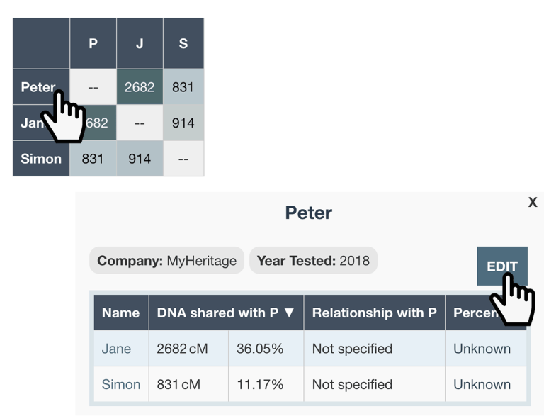 Shared DNA at a glance: the new DNA matrix tool | DNA Painter Blog
